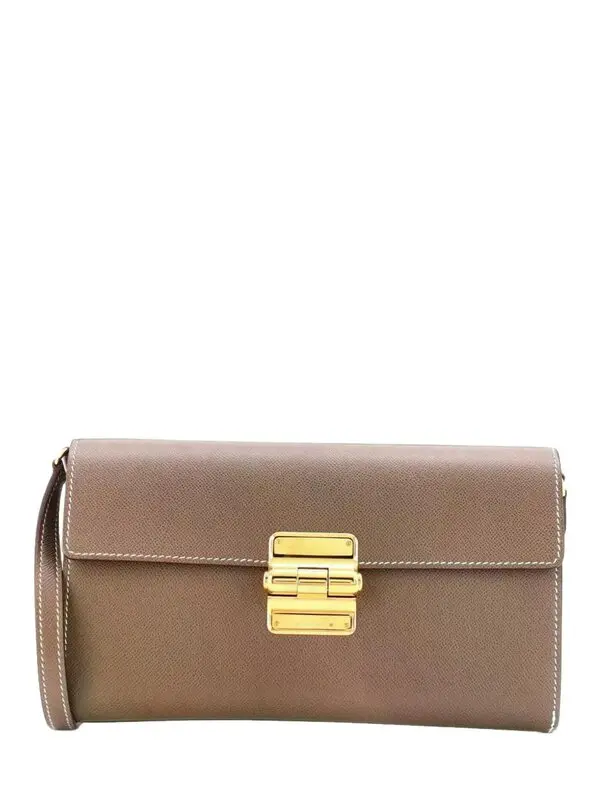 Hermès Charniere To Go Pouch Madame Crossbody Bag - Grey