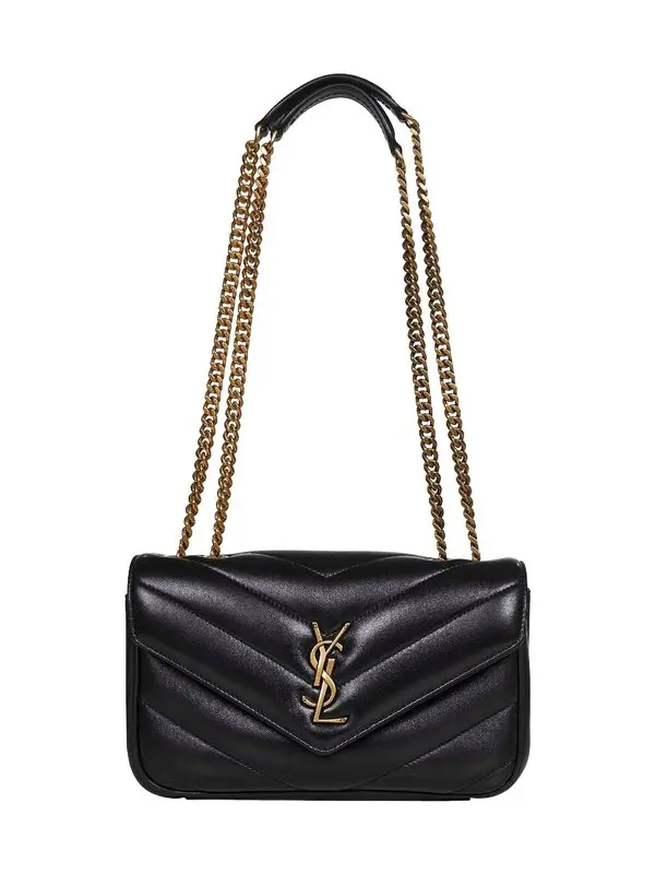 Saint Laurent Black Loulou Small Shoulder Bag - Multicolor