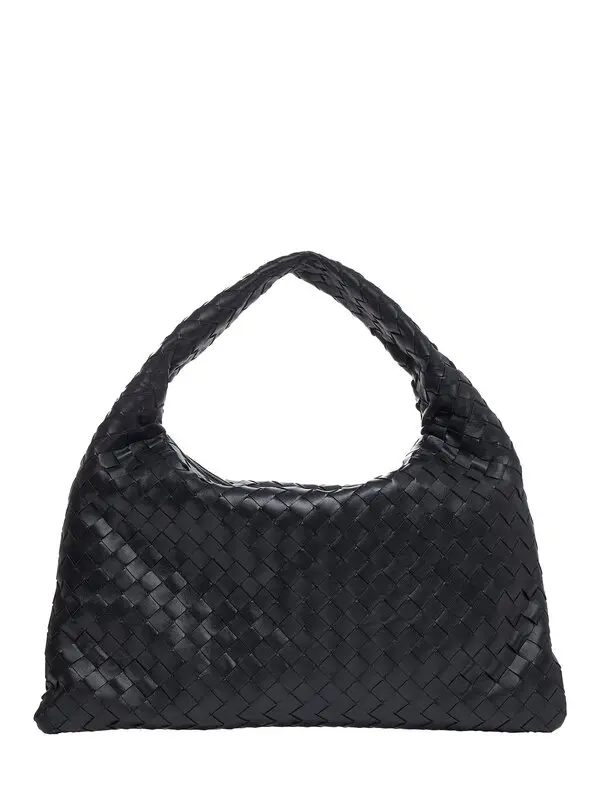 Bottega Veneta Tote Bag In Leather With Intrecciato Hop Motif - Multicolor