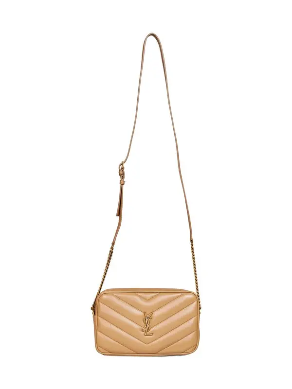 Saint Laurent Natural Tan Loulou Camera Bag - Multicolor