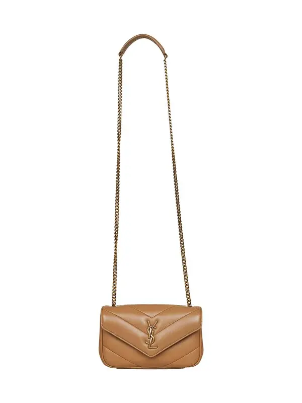 Saint Laurent Beige Loulou Mini Crossbody Bag - Multicolor