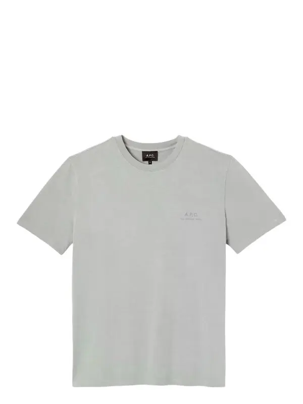 A.p.c. Logo-print Cotton T-shirt - Grey