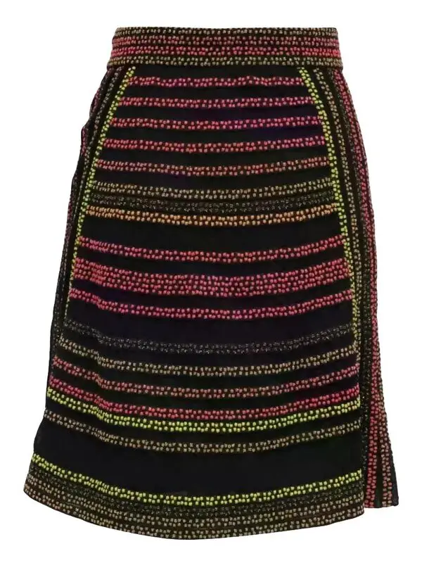 Missoni Knitted Striped Skirt - Black