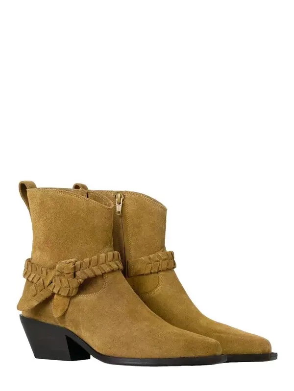 Ba&sh Lowcowby Suede Cowboy Boots - Brown