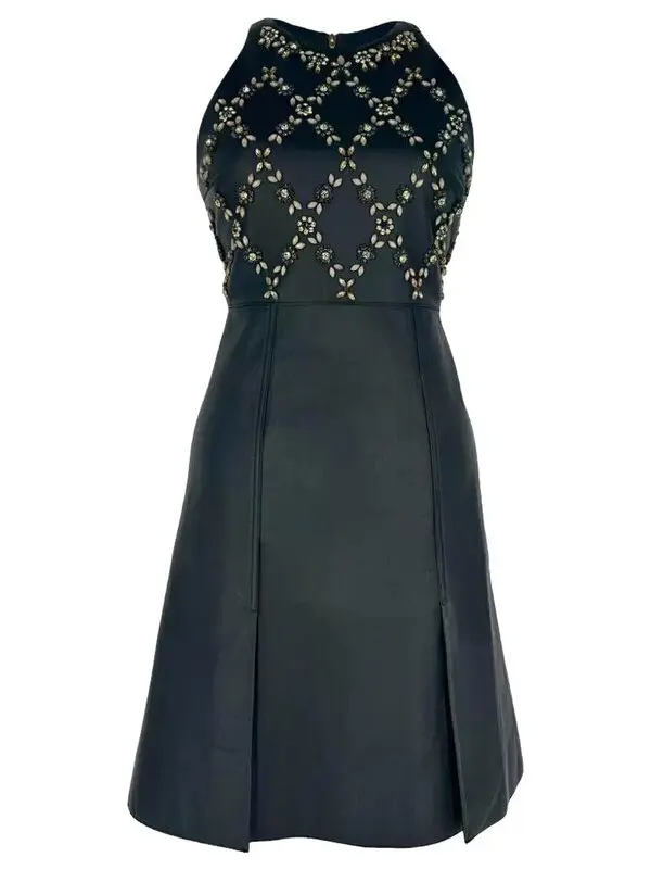Erdem 2010s Crystal Floral Hudson Dress - Black