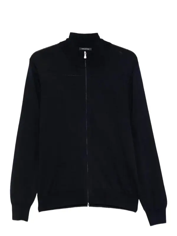 Tagliatore Zip-up High-neck Cardigan - Blue