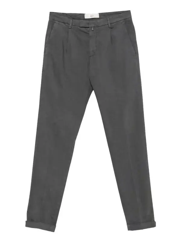 BRIGLIA 1949 Pleated Tapered Trousers - Grey