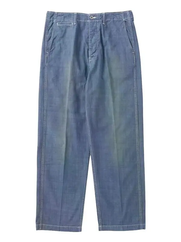 Visvim Walker Buckle-strap Chino Trousers - Blue