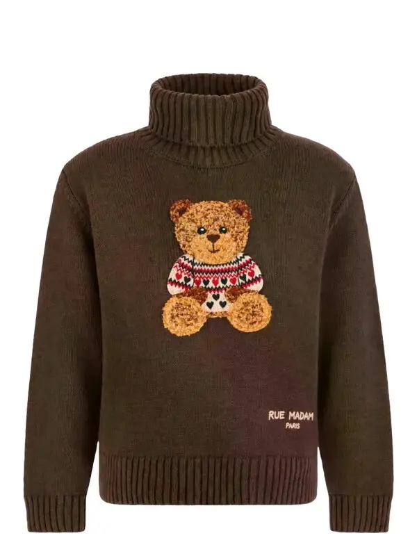 RUE MADAM PARIS Marvin Love Roll-neck Sweater - Brown