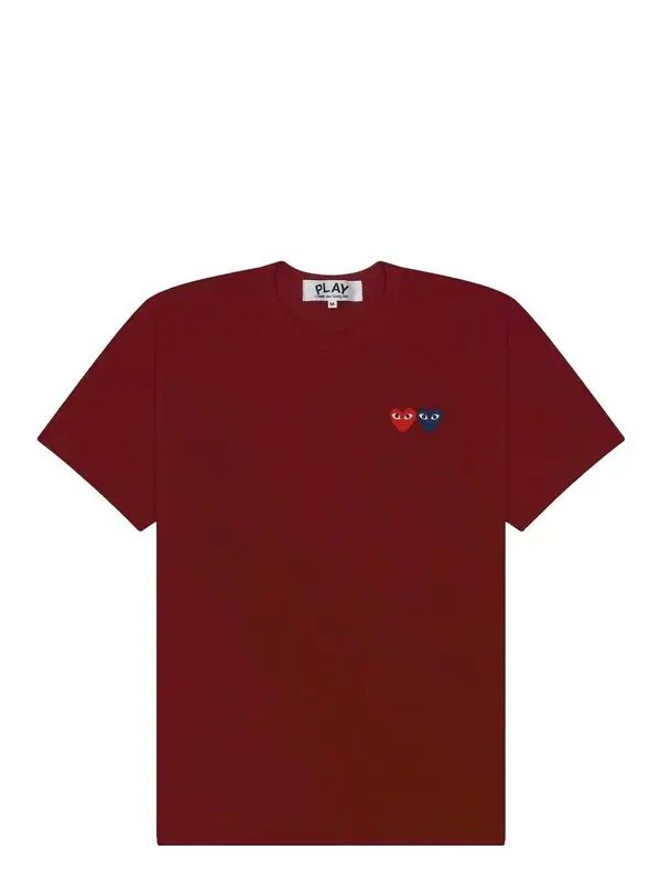 Play Comme Des Garcon Logo-patch T-shirt - Red