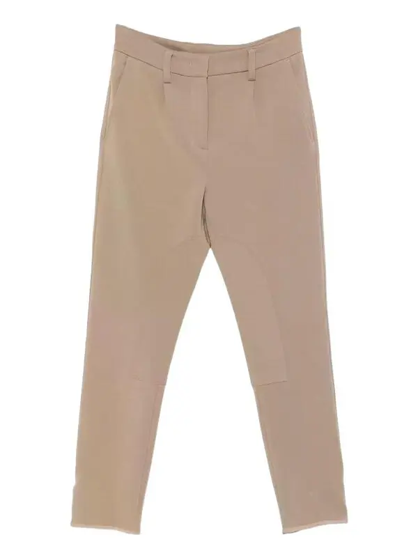 Eleventy Seam-detail Cropped Trousers - Neutrals