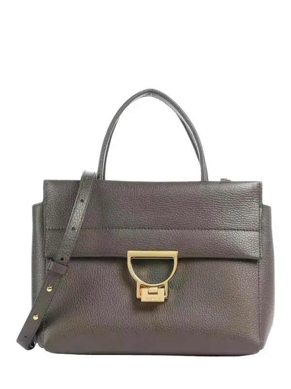 COCCINELLE Arlettis Pebbled-leather Tote Bag - Grey