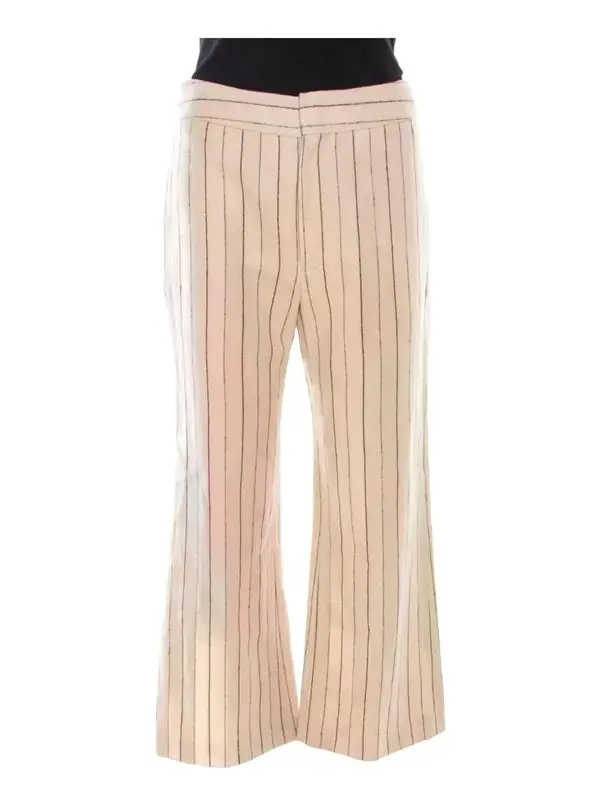 ISABEL MARANT VINTAGE 2017 Striped Flared Trousers - Neutrals