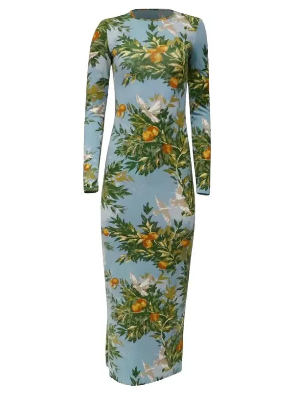 REFORMATION Tommie Floral-print Dress - Blue