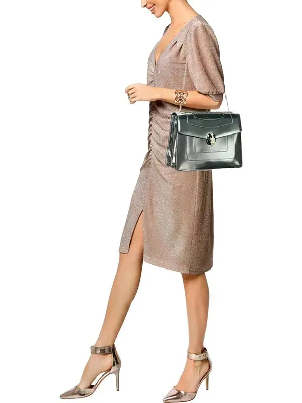 BVLGARI Serpenti Forever Shoulder Bag - Silver