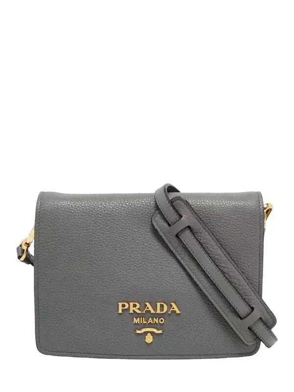 Prada Flap Shoulder Bag - Grey