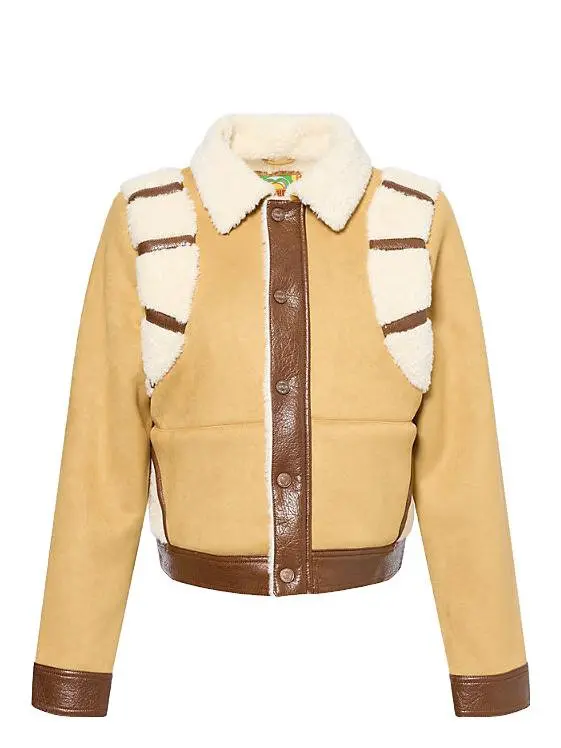 MOTHER The Tripper Faux-shearling Trim Puffer Jacket - Mixed Media