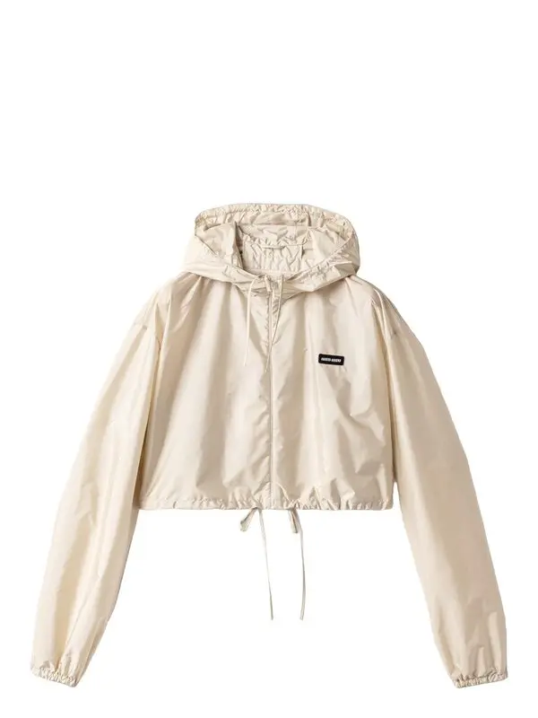 Miu Miu Technical Fabric Windbreaker - Ivory
