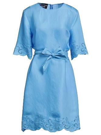 Moschino Mini Dress Azure Size Viscose, Polyester, Cotton - Blue