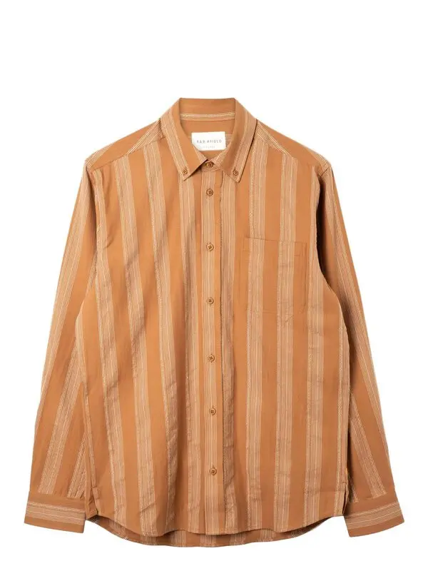 FAR AFIELD Asper Stripe Shirt - Brown