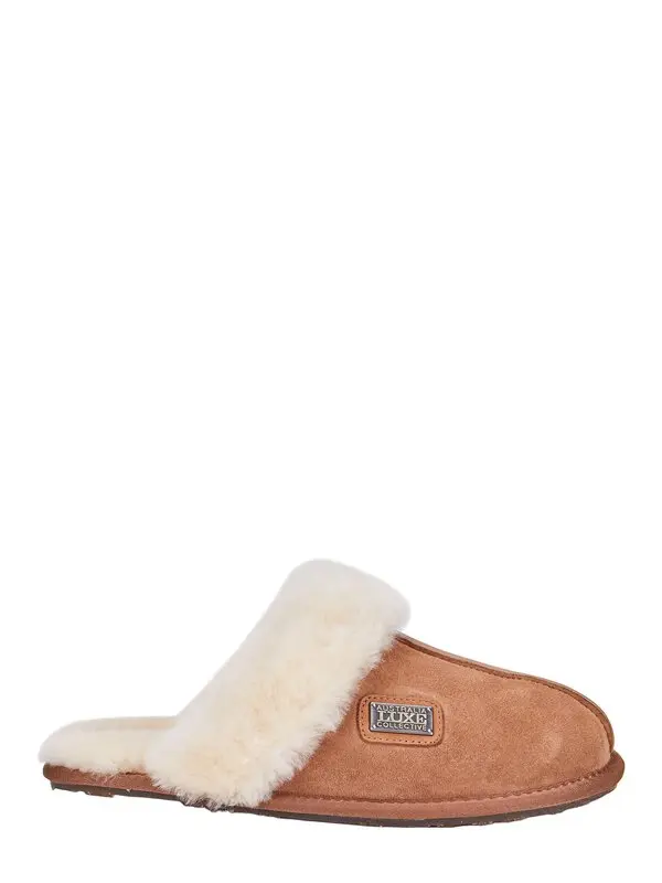 AUSTRALIA LUXE COLLECTIVE Closed Mule Slippers Chestnut - Brown