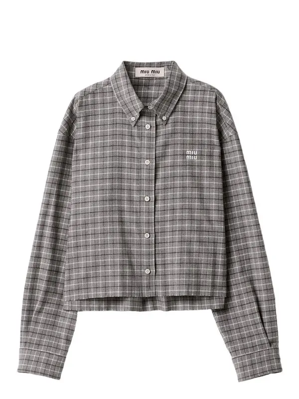 Miu Miu Flannel Shirt - Grey