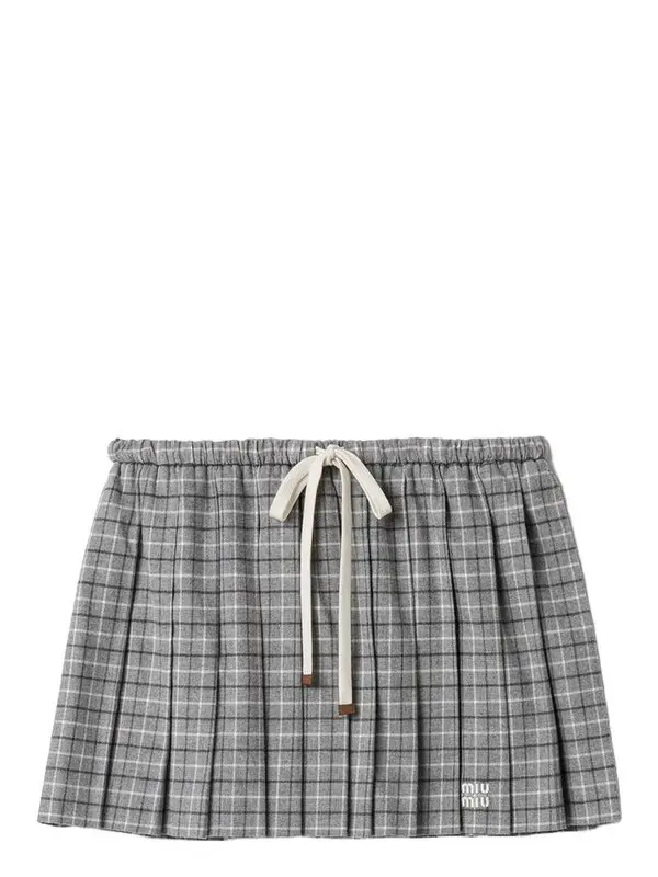 Miu Miu Flannel Skirt - Grey