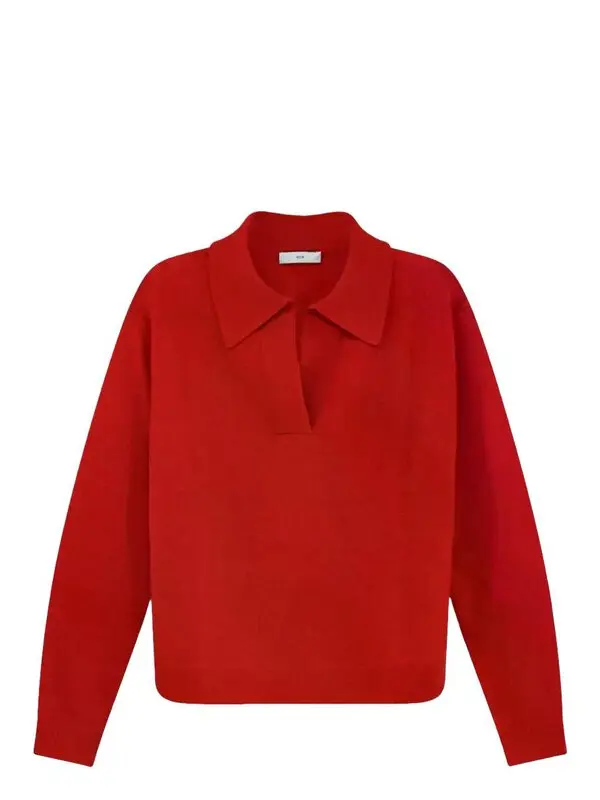 R2W Alize 7 Polo-collar Cashmere Sweater - Red