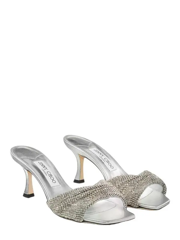 JIMMY CHOO Skye Crystal-embellished Sandals - Silver