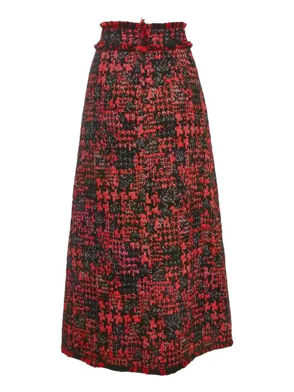 Dolce & Gabbana High-waisted Tweed Skirt - Red