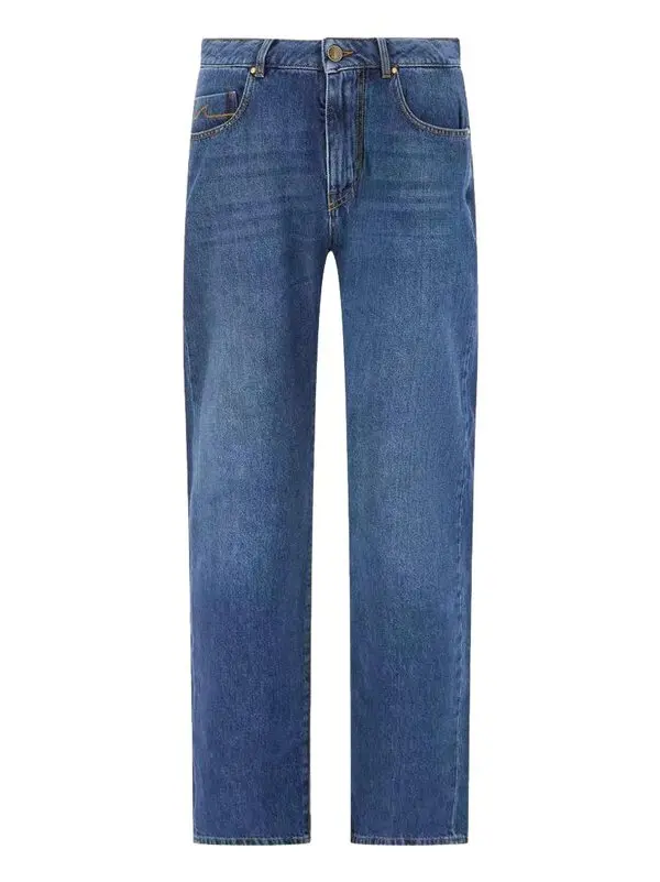 Paul & Shark Faded-effect Straight-leg Jeans - Blue