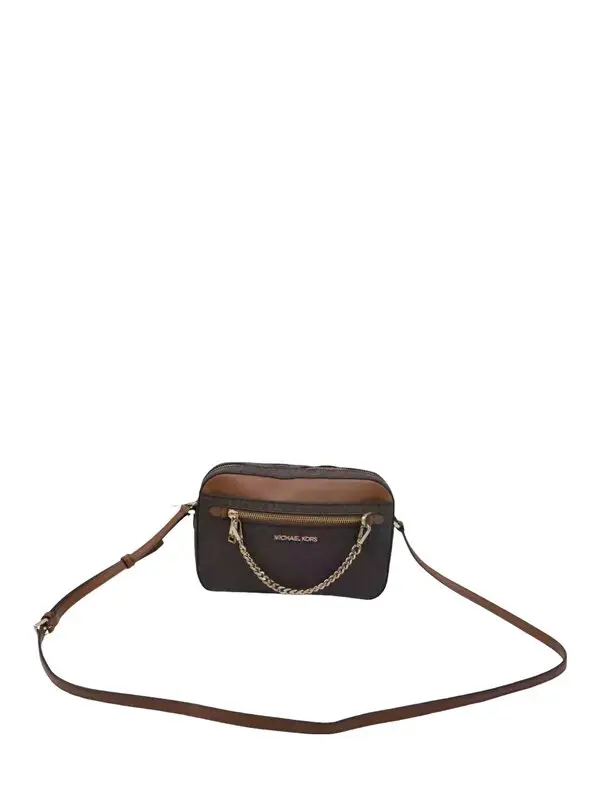 Michael Kors 2020s Jet Set Chain-link Crossbody Bag - Brown