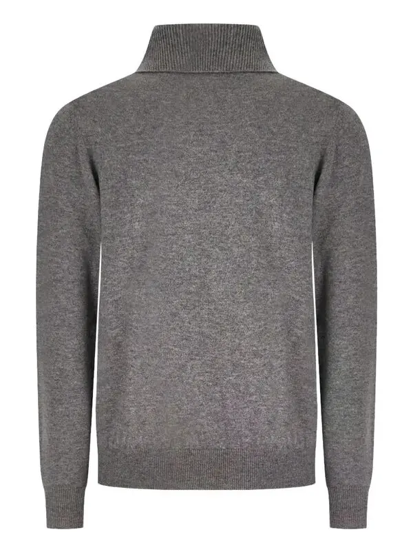 CUSTOMER LOVERS Ribbed-trim Turtleneck Sweater - Grey