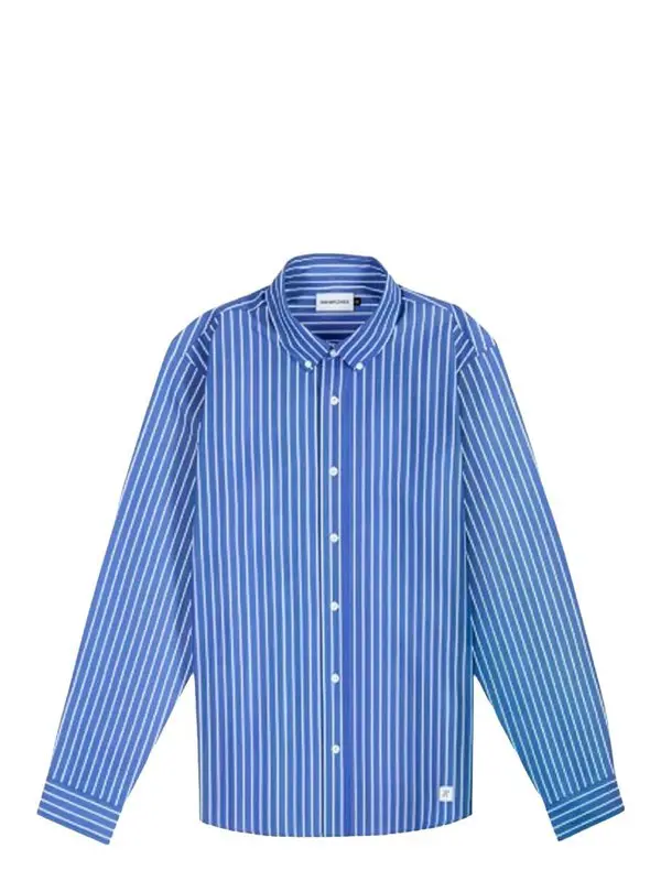 NOWADAYS Striped Poplin Shirt - Blue