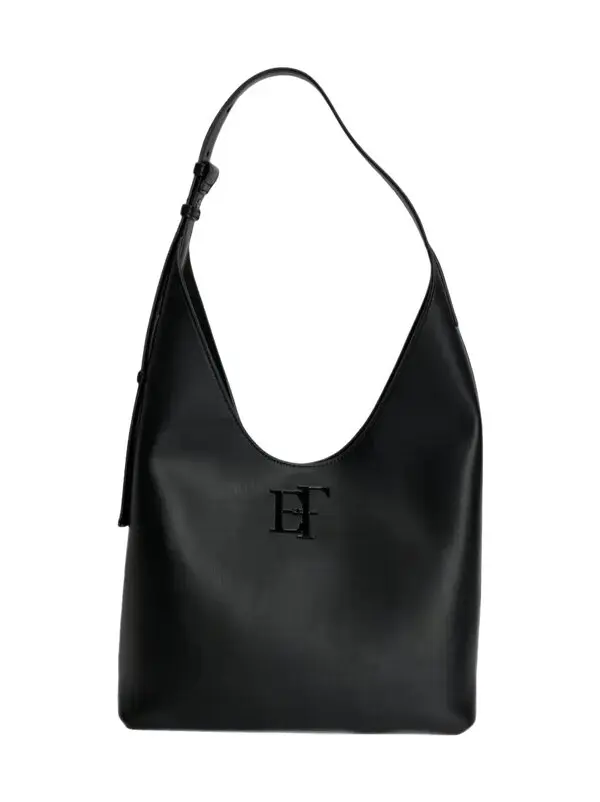 Elisabetta Franchi Logo-plaque Shoulder Bag - Black
