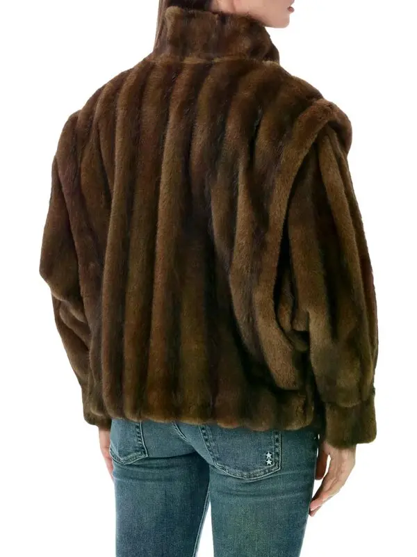 DUCIE Katja Faux-fur Coat - Brown