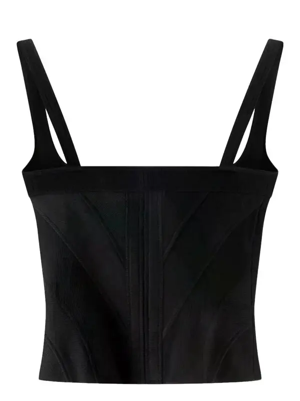 GIOVANNI BEDIN Ribbed-knit Crop Top - Black