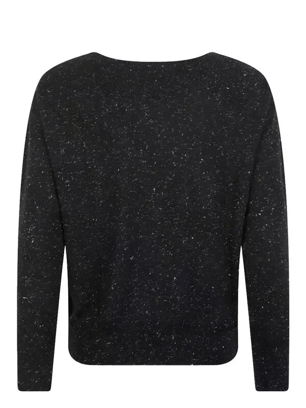 Peserico Flecked Boat-neck Sweater - Black