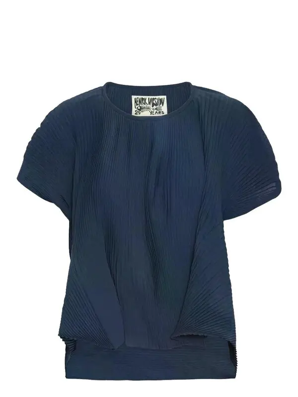 Henrik Vibskov Thumb Plisse Pleated Blouse - Blue