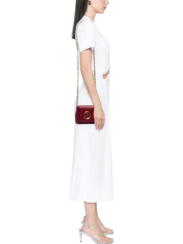 Gucci 2016-2026 Small Calfskin 1973 Chain Crossbody Bag - Red