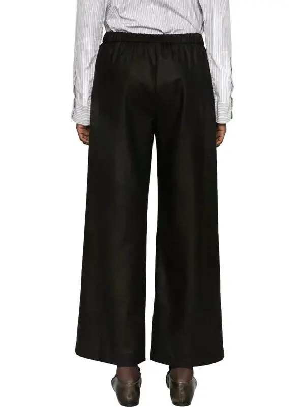 Aspesi Elasticated-waistband Wide-leg Trousers - Brown