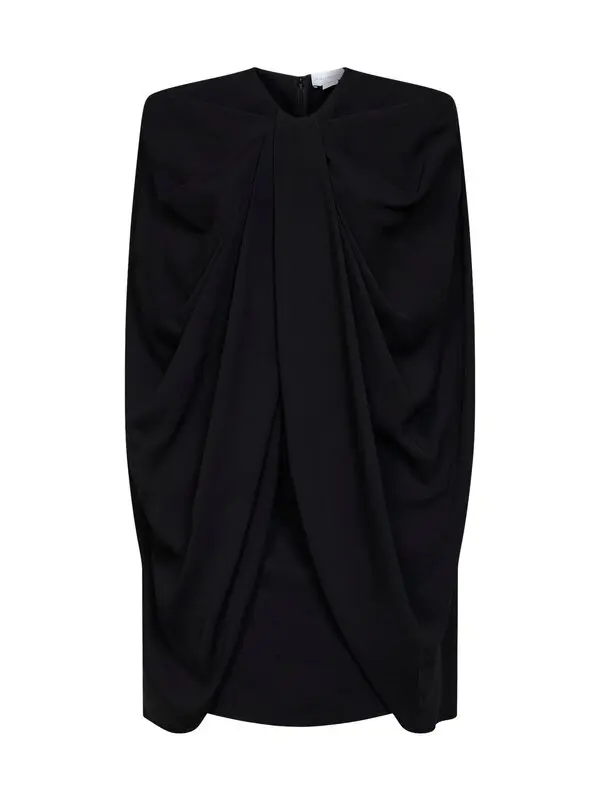 Stella McCartney Black Stretch Viscose Cape Mini Dress - Multicolor