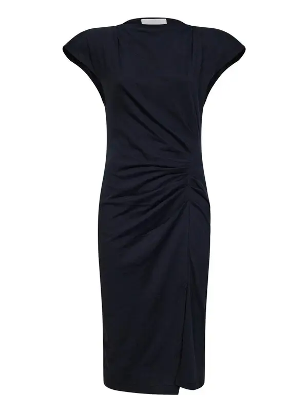 Isabel Marant Étoile Marant Black Cotton Jersey Nadeline Midi Dress - Multicolor