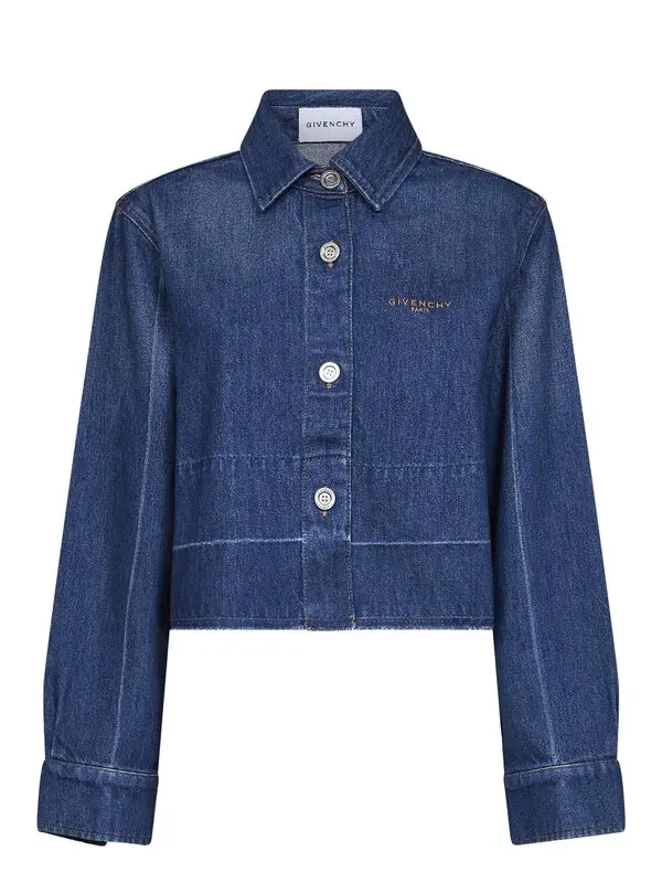 Givenchy Blue Cotton Denim Shirt - Multicolor