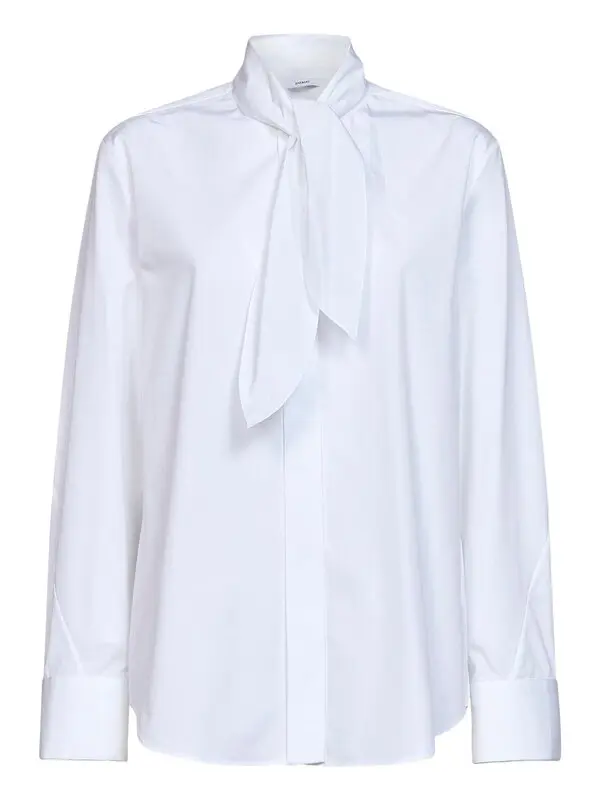 Givenchy White Poplin Cocoon Bow Shirt - Multicolor