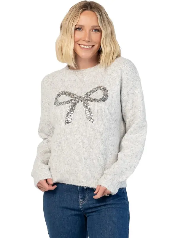 SO-ME Bow Sweater - Gray