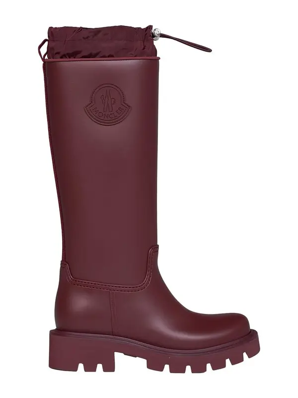 Moncler Burgundy Kickstream High Rain Boots - Multicolor