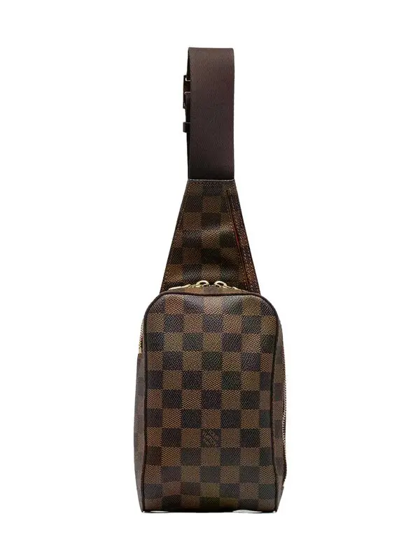 LOUIS VUITTON 2003 Damier Ebene Geronimos Crossbody Bag - Brown