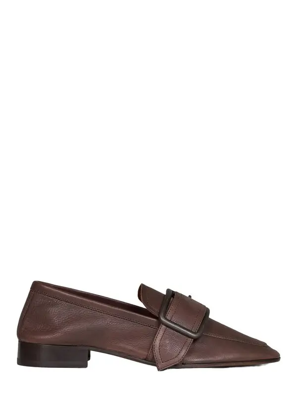 Dries Van Noten Brown Natural-grain Leather Loafers - Multicolor