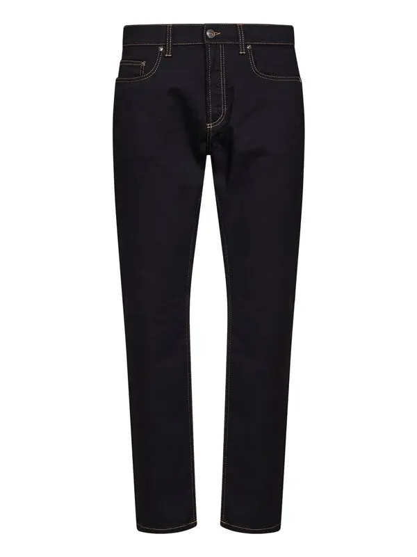 Versace Black Comfort Denim Tapered Jeans - Multicolor